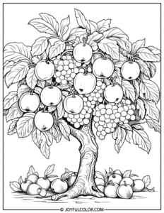 Fruit Tree Coloring Pages - Easy To Print & FREE Download!