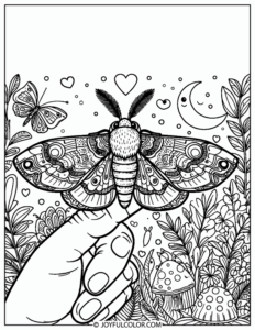 20 Printable Moth Coloring Pages Free for Kids and Adults