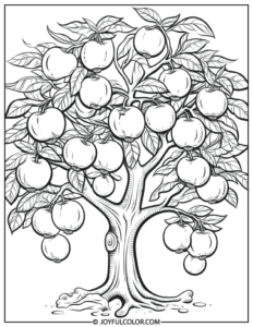 20 Free Printable Apple Tree Coloring Pages for All Ages