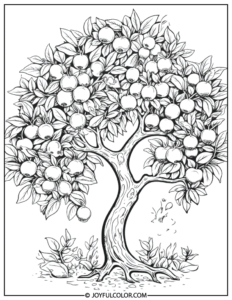 20 Free Printable Apple Tree Coloring Pages for All Ages