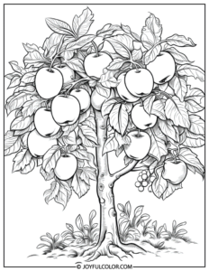 20 Free Printable Apple Tree Coloring Pages for All Ages