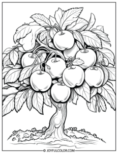 20 Free Printable Apple Tree Coloring Pages for All Ages