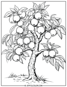 Fruit Tree Coloring Pages - Easy To Print & FREE Download!