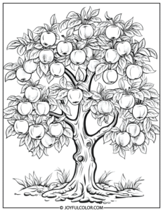 20 Free Printable Apple Tree Coloring Pages for All Ages