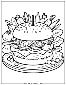 Printable Burger Coloring Pages For All Ages [FREE Download]