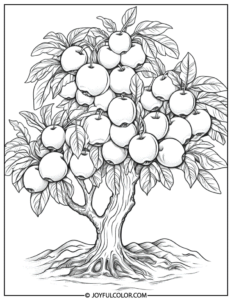 20 Free Printable Apple Tree Coloring Pages for All Ages