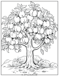 Fruit Tree Coloring Pages - Easy To Print & FREE Download!