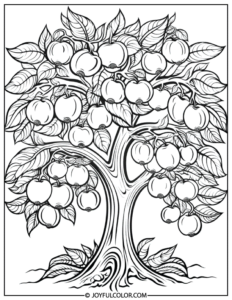 Fruit Tree Coloring Pages - Easy To Print & FREE Download!