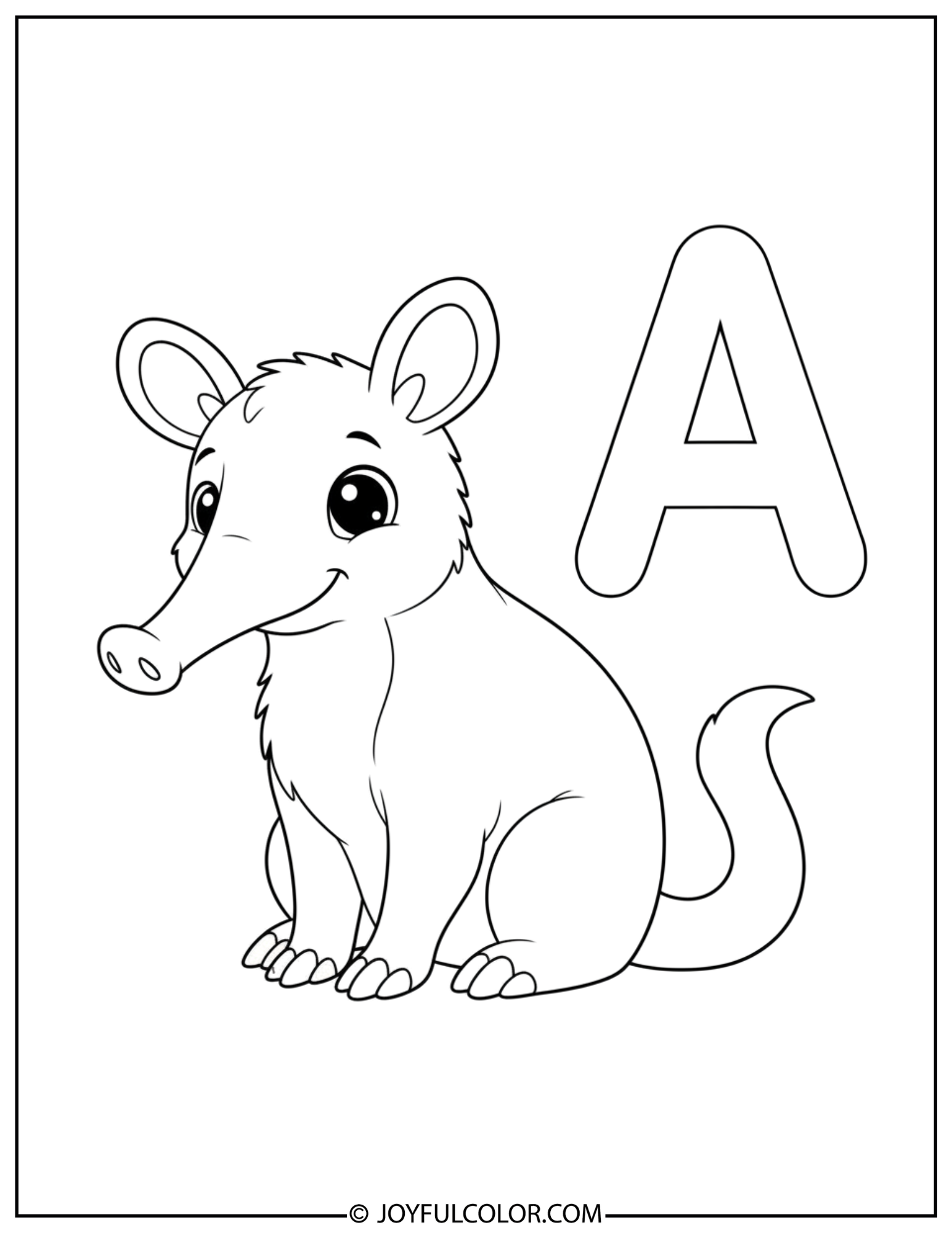Letter A Coloring Pages - Printable Letter A Worksheets