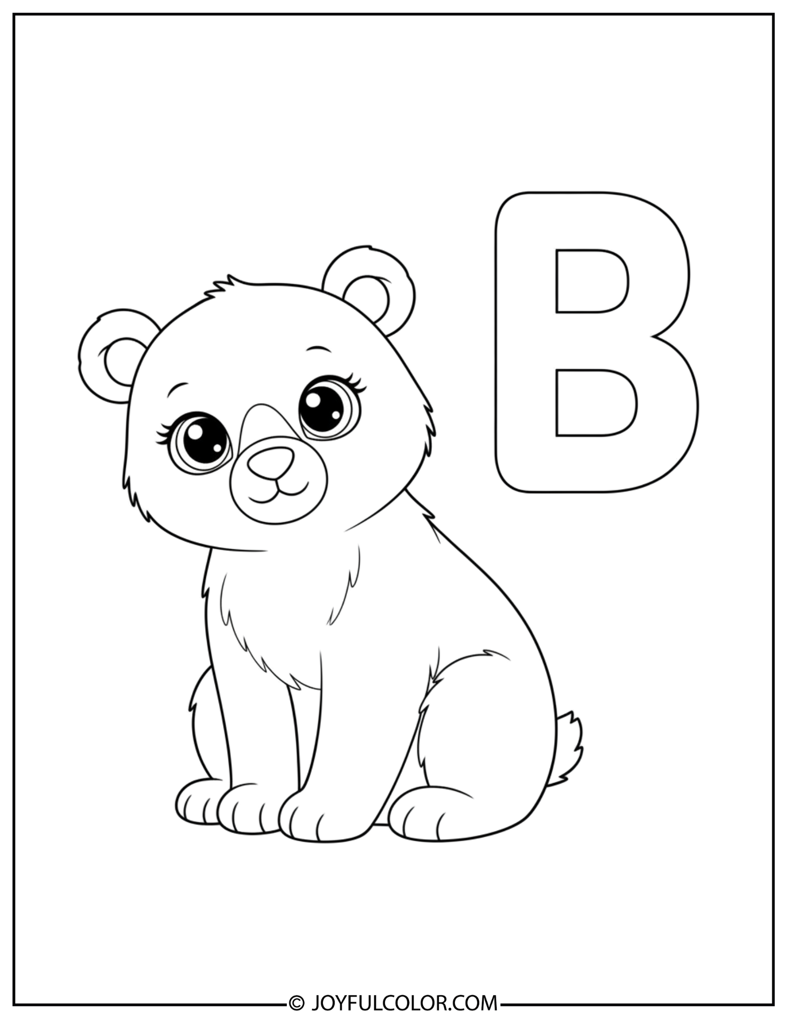 Letter B Coloring Pages: Free Printable Worksheets for Preschoolers