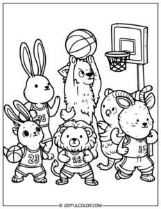 Printable Basketball Coloring Pages for FREE Download