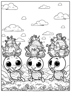 Printable Ant Coloring Pages for Kids & Adults [FREE DOWNLOAD]