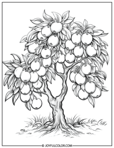 Fruit Tree Coloring Pages - Easy To Print & FREE Download!