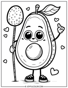 20 Printable Avocado Coloring Pages - FREE Download
