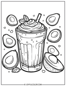 20 Printable Avocado Coloring Pages - FREE Download