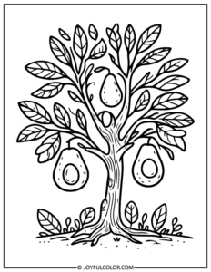 20 Printable Avocado Coloring Pages - FREE Download