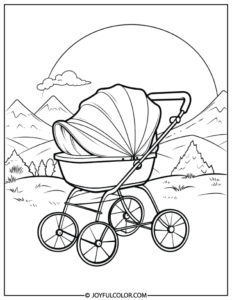 20 FREE Printable Baby Stroller Coloring Pages for Kids