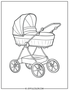 20 FREE Printable Baby Stroller Coloring Pages for Kids