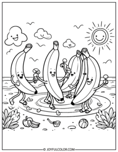 20 Cute Banana Coloring Pages Printable for FREE Download