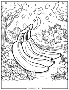 20 Cute Banana Coloring Pages Printable for FREE Download
