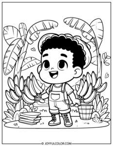 20 Cute Banana Coloring Pages Printable for FREE Download