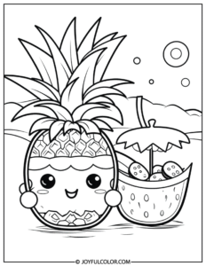 Kawaii Summer Coloring Pages - Easy To Print & FREE Download!