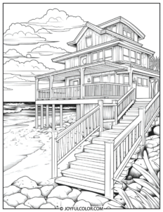 20 FREE Printable Beach Homes Coloring Pages - Download & Enjoy!