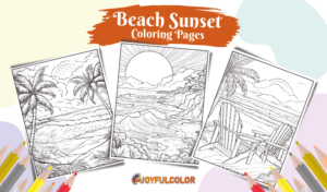 Beach Sunset Coloring Pages - Easy To Print & FREE Download!