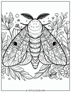 20 Printable Moth Coloring Pages Free for Kids and Adults