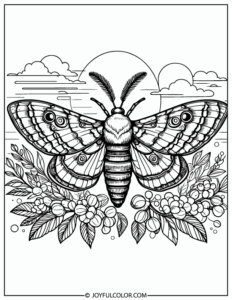 20 Printable Moth Coloring Pages Free for Kids and Adults