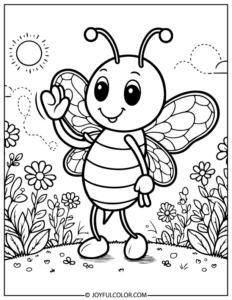 20 Bee Coloring Pages Free Printable for Kids and Adults