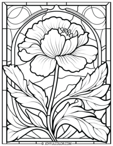 20 FREE Stained Glass Flower Coloring Pages – Download & Print!