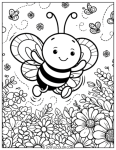 20 Bee Coloring Pages Free Printable for Kids and Adults