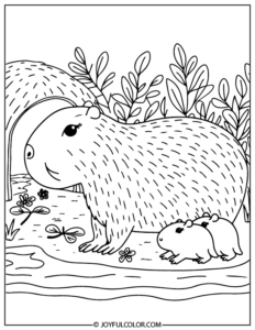 26 Capybara Coloring Pages You'll Love - FREE & Printable