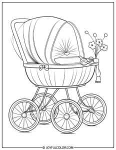 20 FREE Printable Baby Stroller Coloring Pages for Kids
