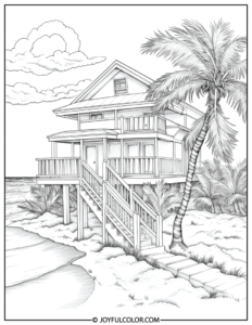 20 FREE Printable Beach Homes Coloring Pages - Download & Enjoy!