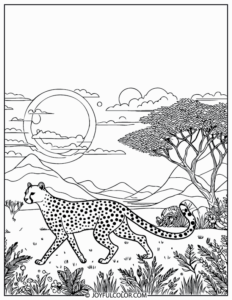 20 FREE Printable Cheetah Coloring Pages - Download & Enjoy!