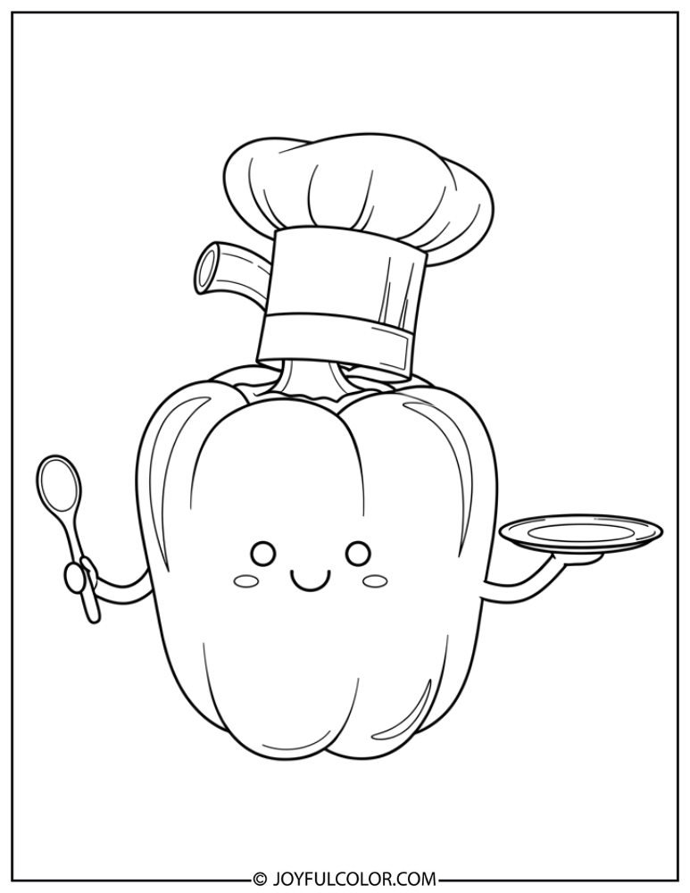 🌶️ 35+ Pepper Coloring Pages – FREE Printable Sheets