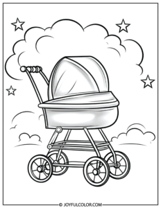 20 FREE Printable Baby Stroller Coloring Pages for Kids