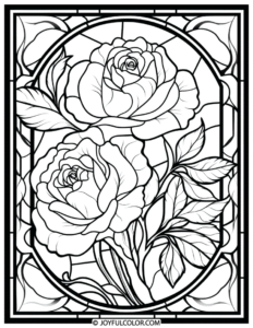 20 FREE Stained Glass Flower Coloring Pages – Download & Print!