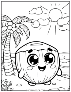 20 Printable Coconut Coloring Pages for FREE Download