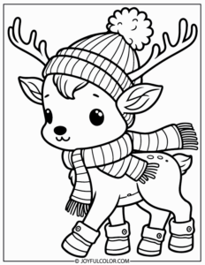 20 Cute Reindeer Coloring Pages Printable for FREE Download