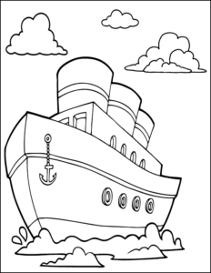 Printable Ship Coloring Pages - FREE Download