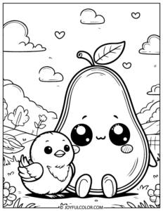 20 Printable Avocado Coloring Pages - FREE Download