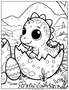 Printable Dinosaur Eggs Coloring Pages For FREE Download