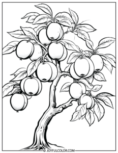 Fruit Tree Coloring Pages - Easy To Print & FREE Download!