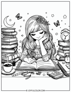 16 FREE Unique Printable Reading Coloring Pages for All Ages