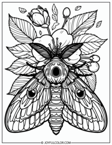 20 Printable Moth Coloring Pages Free for Kids and Adults