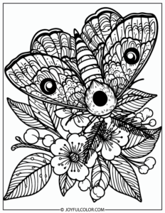 20 Printable Moth Coloring Pages Free for Kids and Adults