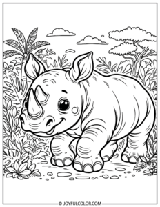 20 Amazing Rhino Coloring Pages FREE PDF Printable
